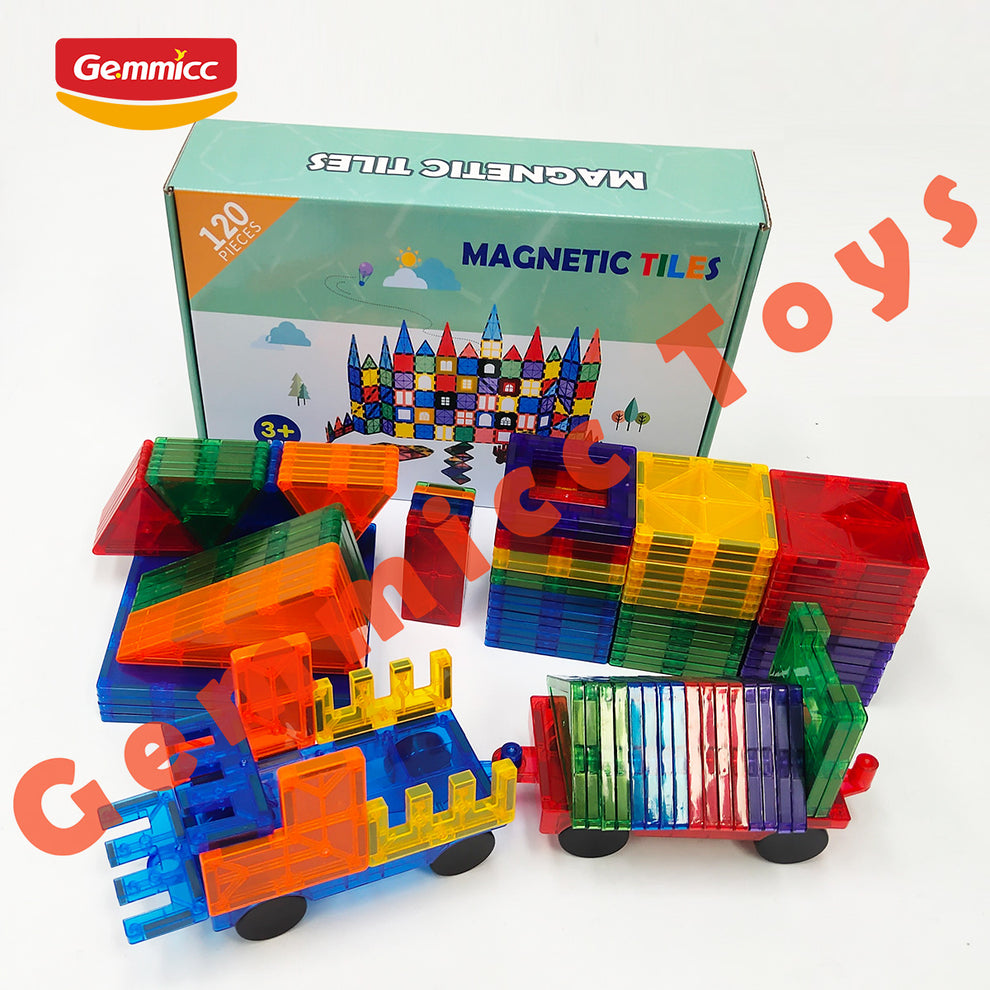 Gemmicc 120pcs Magnetic Tiles Set In Neutral Packing – Gemmicc Toys
